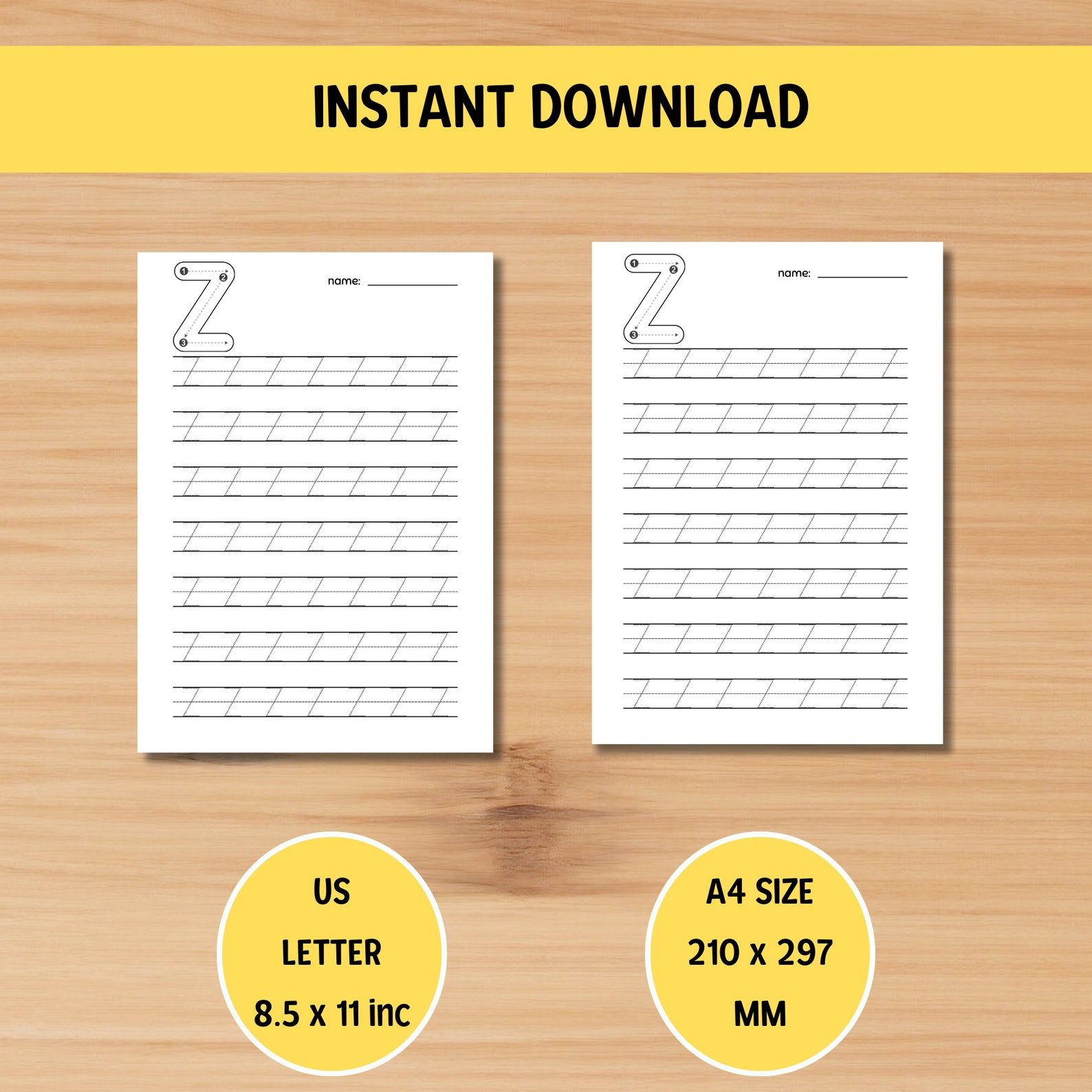 Alphabet Tracing Worksheets, Uppercase Letter Handwriting Practice, 26 ...