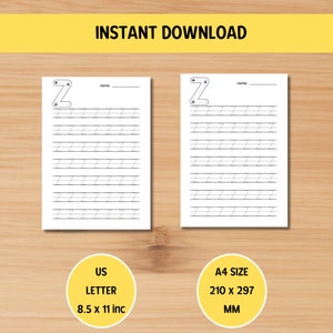 Alphabet Tracing Worksheets, Uppercase Letter Handwriting Practice, 26 ...