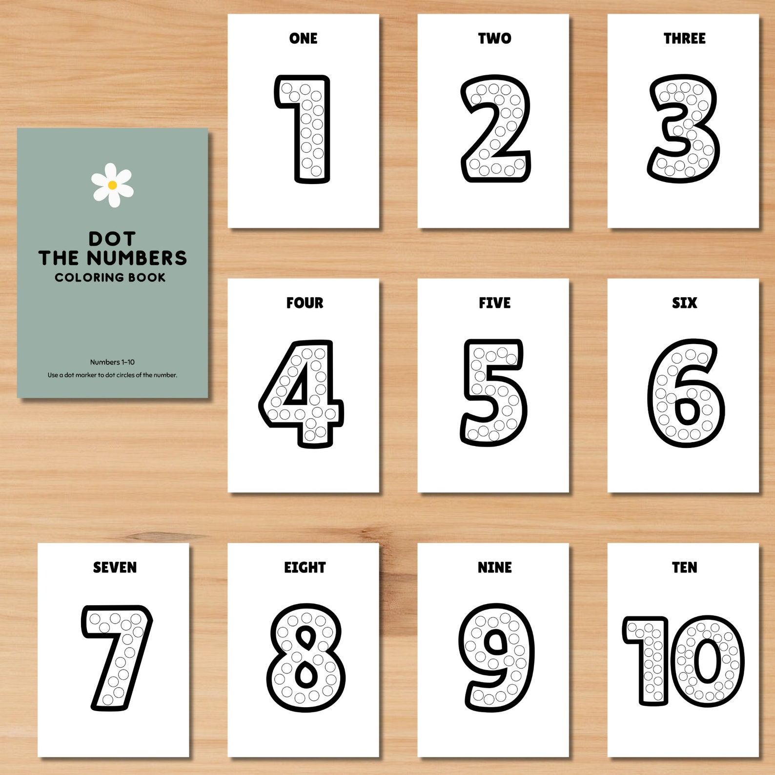 Numbers Dot Marker Coloring Book, Preschool Math Activity Pages, Do a ...