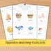 Opposites Matching Flashcards, Printable Vocabulary Activity, Matching ...