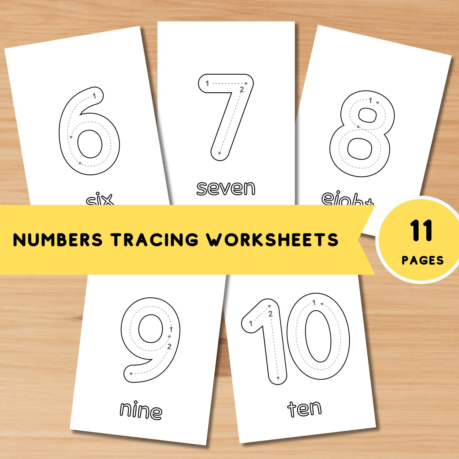 0 to 10 Numbers Tracing Worksheets, Number Tracing, Handwriting Letters ...