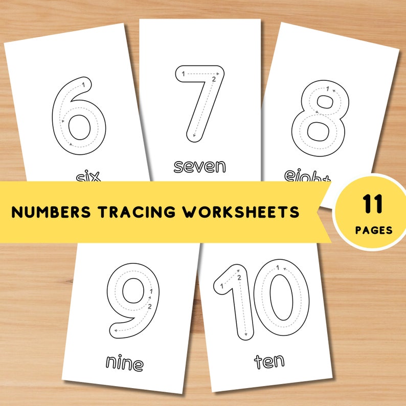 0 to 10 Numbers Tracing Worksheets, Number Tracing, Handwriting Letters ...
