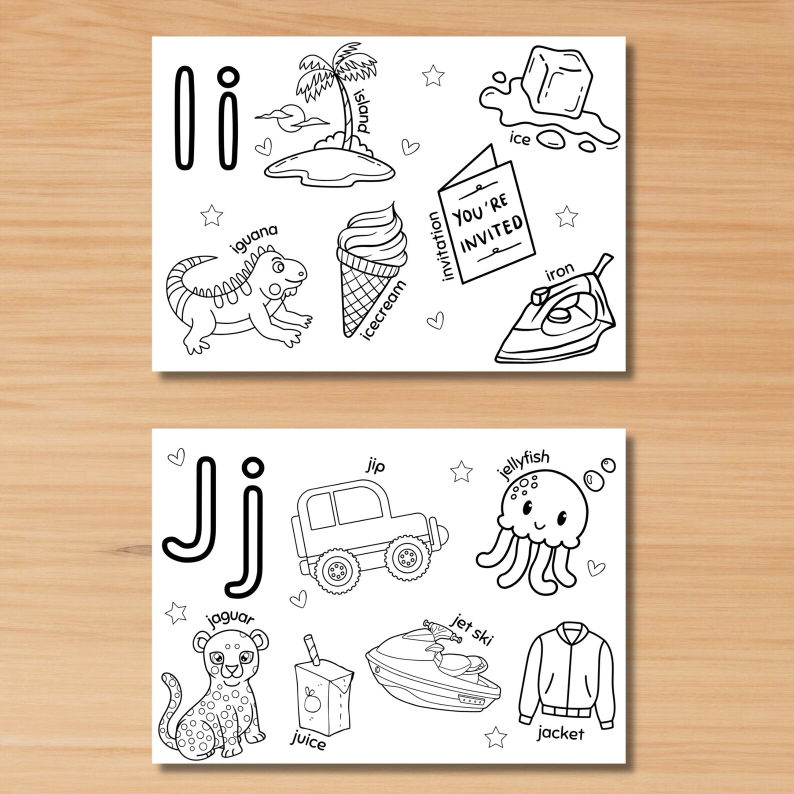 26 Printable Alphabet Coloring Pages, Toddler Activity, ABC Coloring ...