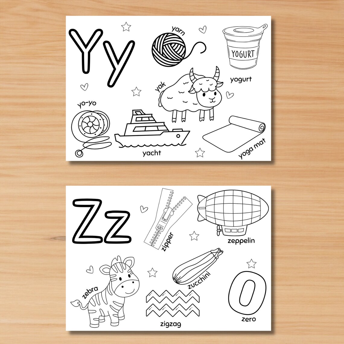 26 Printable Alphabet Coloring Pages, Toddler Activity, ABC Coloring ...
