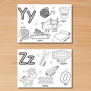 26 Printable Alphabet Coloring Pages, Toddler Activity, ABC Coloring ...