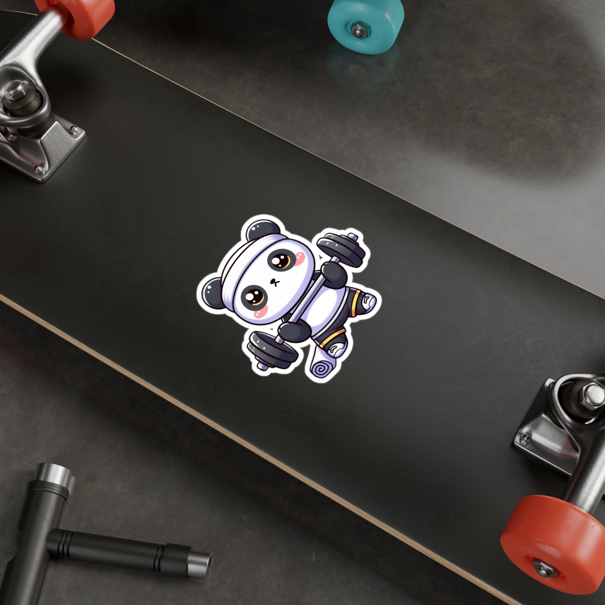 Adorable Panda Weightlifting Sticker Durable Vinyl Decal - Etsy