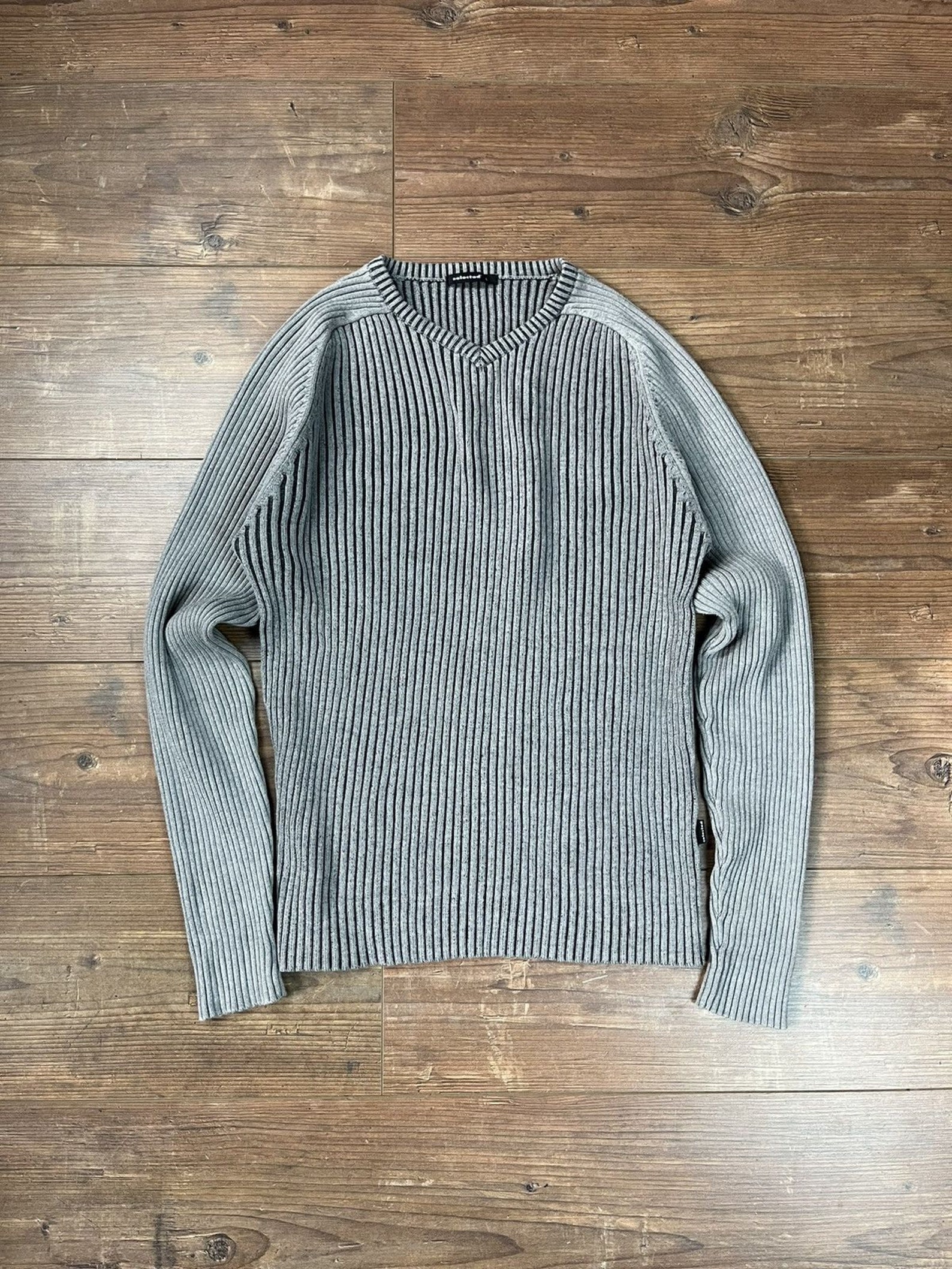 Vintage Slected Y2K Ribbed Knitwear Sweater - Etsy