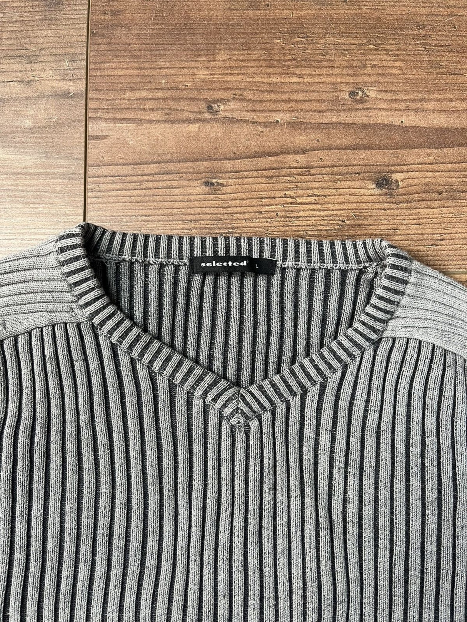 Vintage Slected Y2K Ribbed Knitwear Sweater - Etsy
