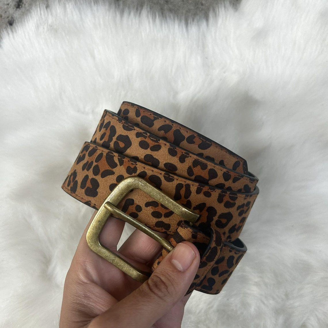 2000s Leopard Cheetah Print Belt Unisex - Etsy