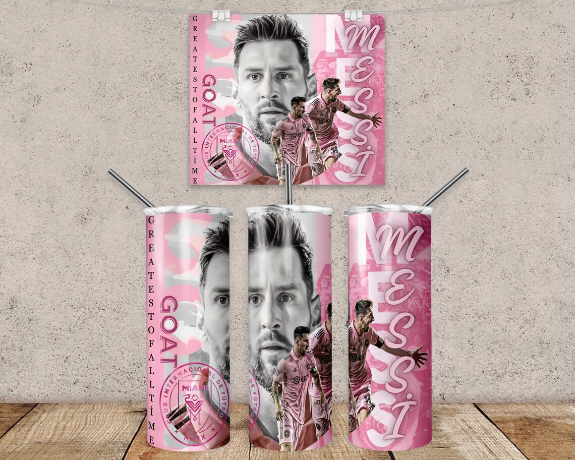 Leo Messi ,straight Skinny Tumbler Wrap 20 Oz & 30 Oz Sublimation Wrap ...