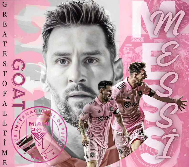 Leo Messi ,straight Skinny Tumbler Wrap 20 Oz & 30 Oz Sublimation Wrap ...