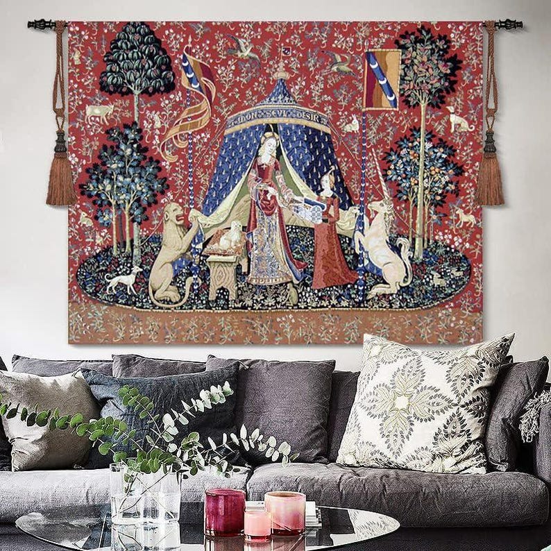 The Lady and the Unicorn Medieval Tapestry Wall Hanging - Etsy