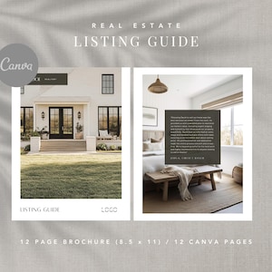 Modern Real Estate Listing Guide: Editable Seller's Template - Etsy