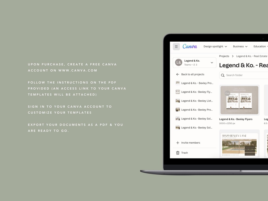Modern Real Estate Listing Guide: Editable Seller's Template - Etsy