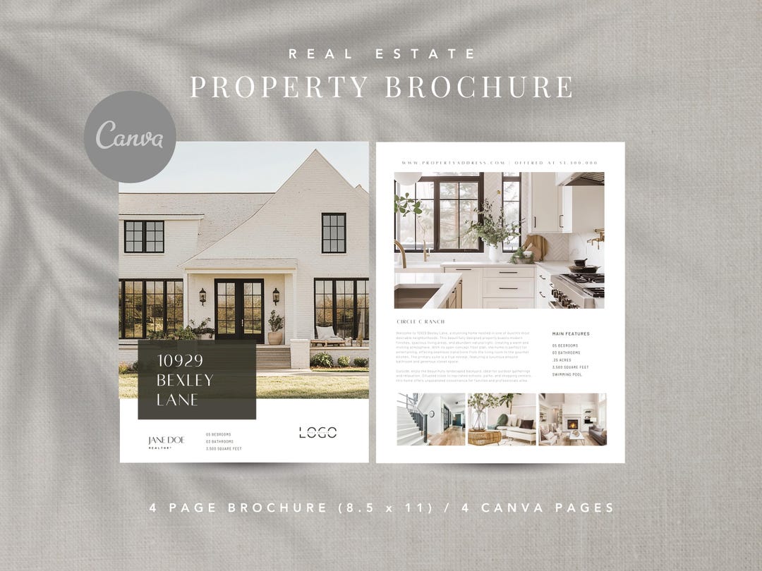 Modern Real Estate Brochure | Editable Luxury Property Marketing ...