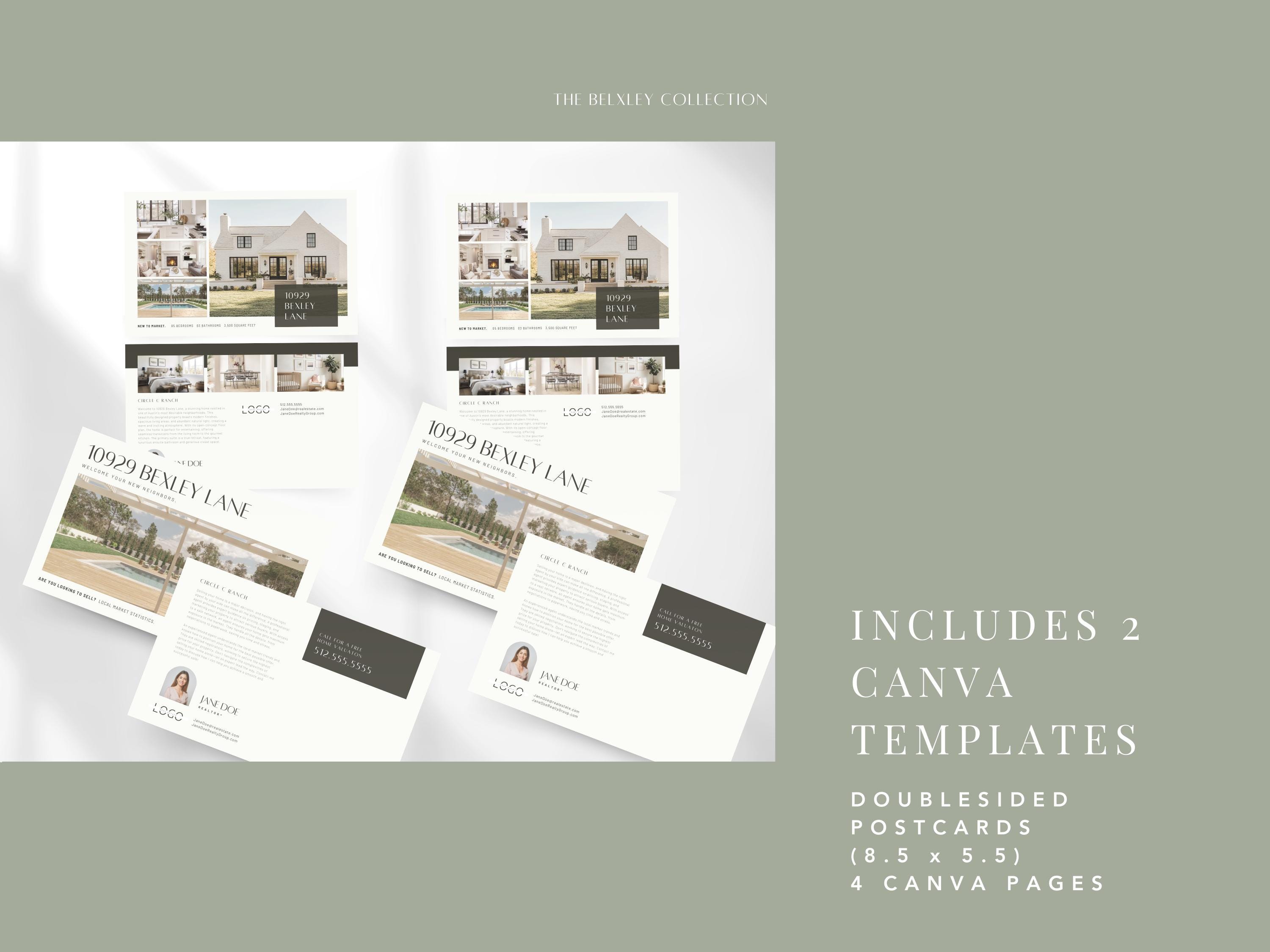Modern Real Estate Postcards | Editable Property Marketing Templates ...