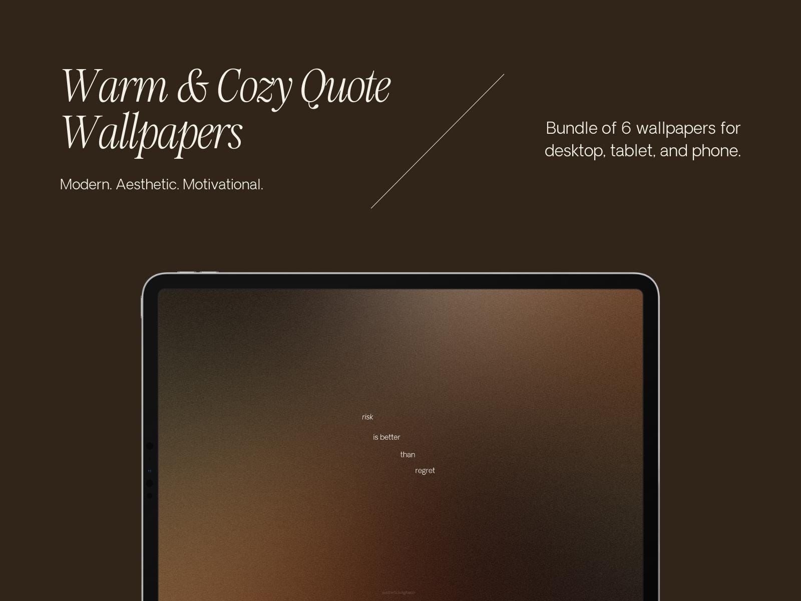 2025 Warm and Cozy Tech Wallpapers | Earth Tones | Minimal ...