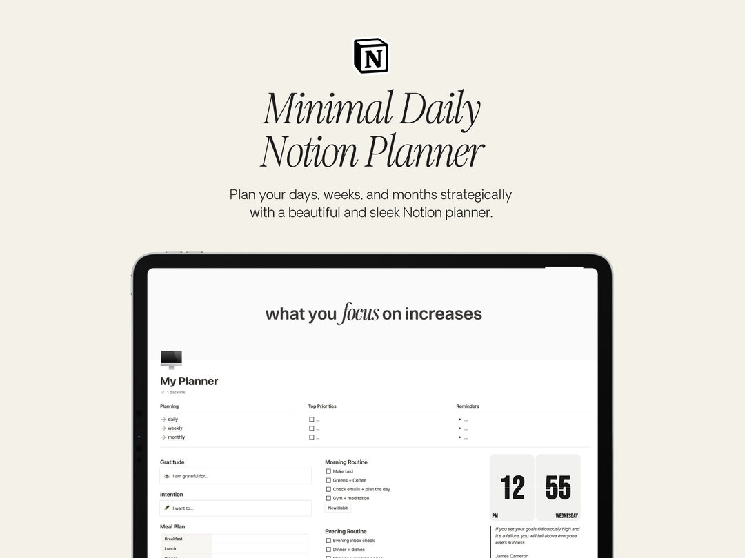 Minimal & Aesthetic Notion Life Planner Notion Template All in One ...