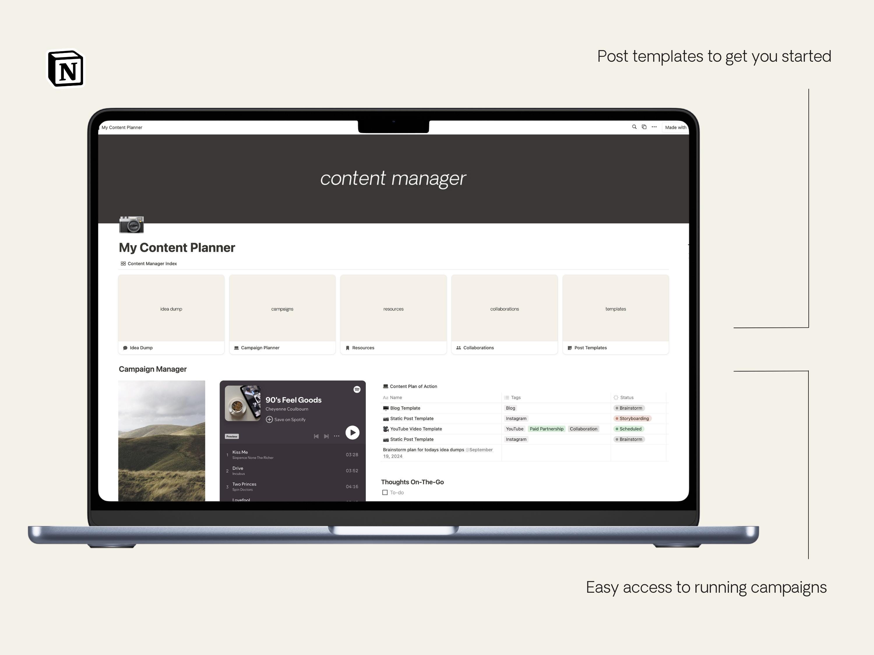 The Ultimate Content Planner | Notion Template | Aesthetic Influencer ...