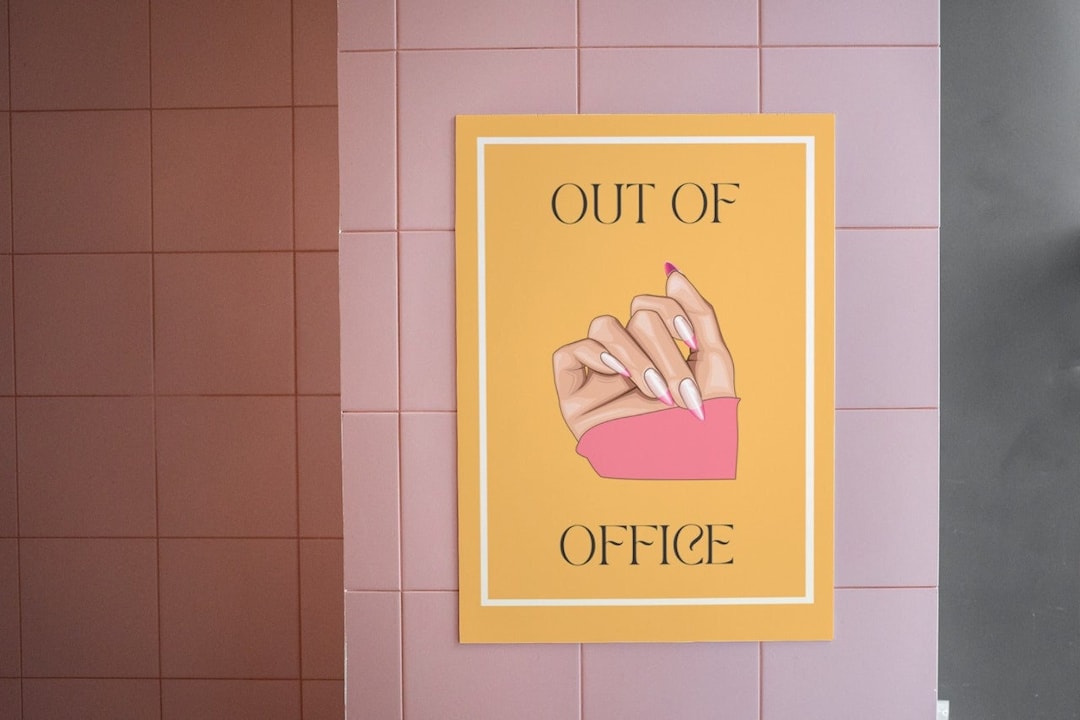 Out of Office Poster Printable Digital Art Print Digital File OOO Women ...