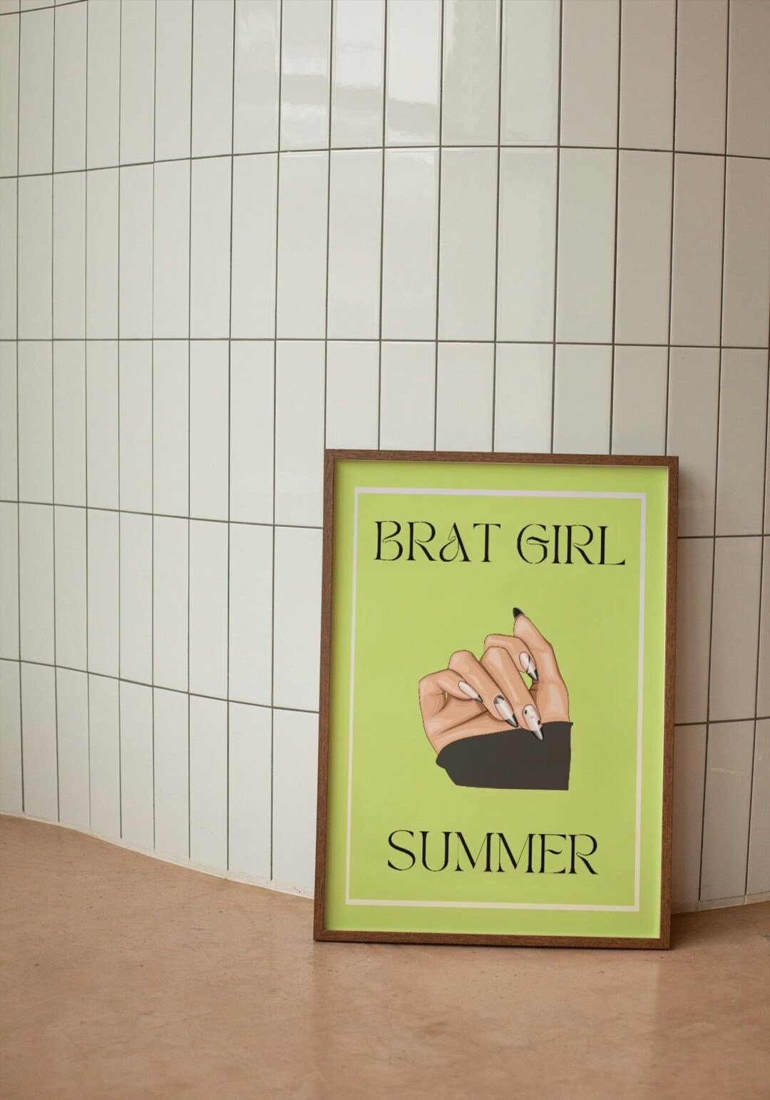 Brat Brat Girl Summer Printable Digital Art Print Digital File Poster ...