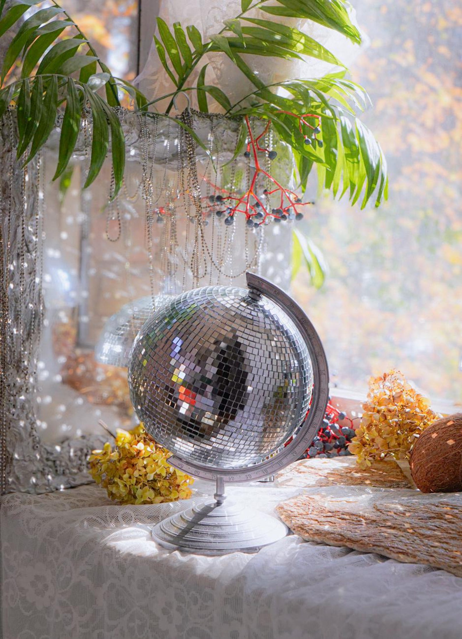 Disco Globe Mirrors Tiles Home Decor Rotating - Etsy