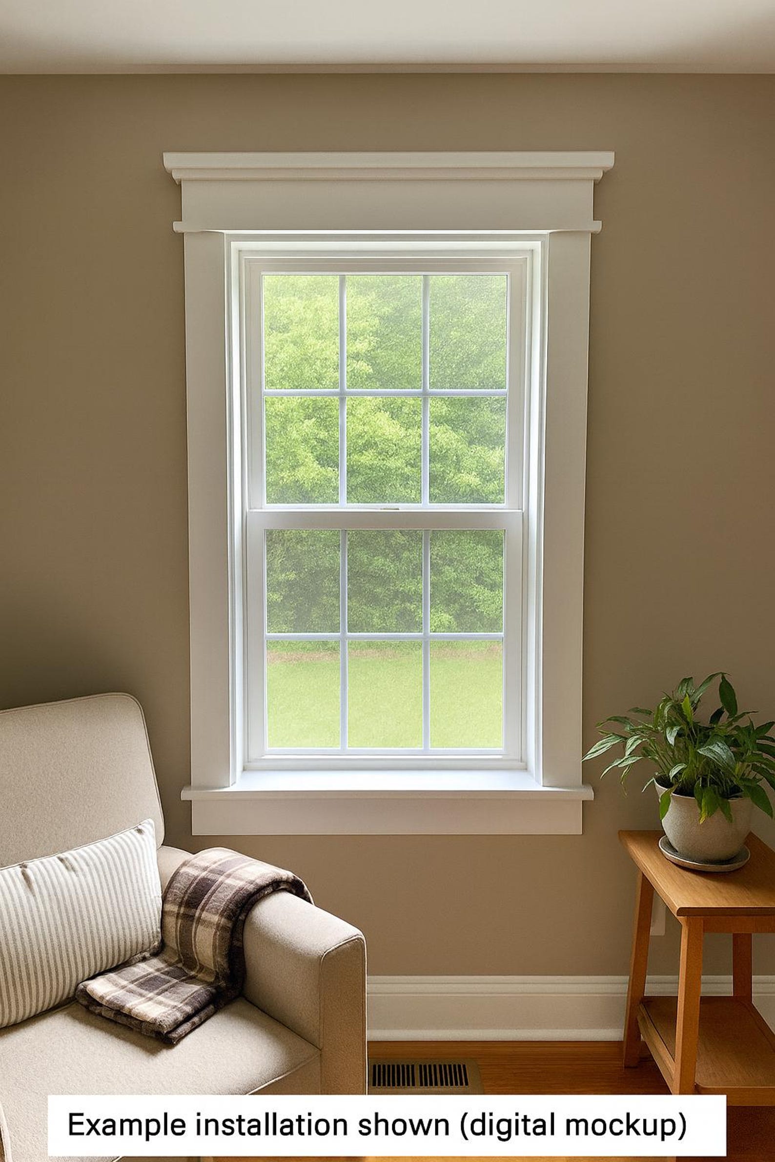 Custom Size Craftsman Window Trim Kit: Pine DIY Frame - Etsy