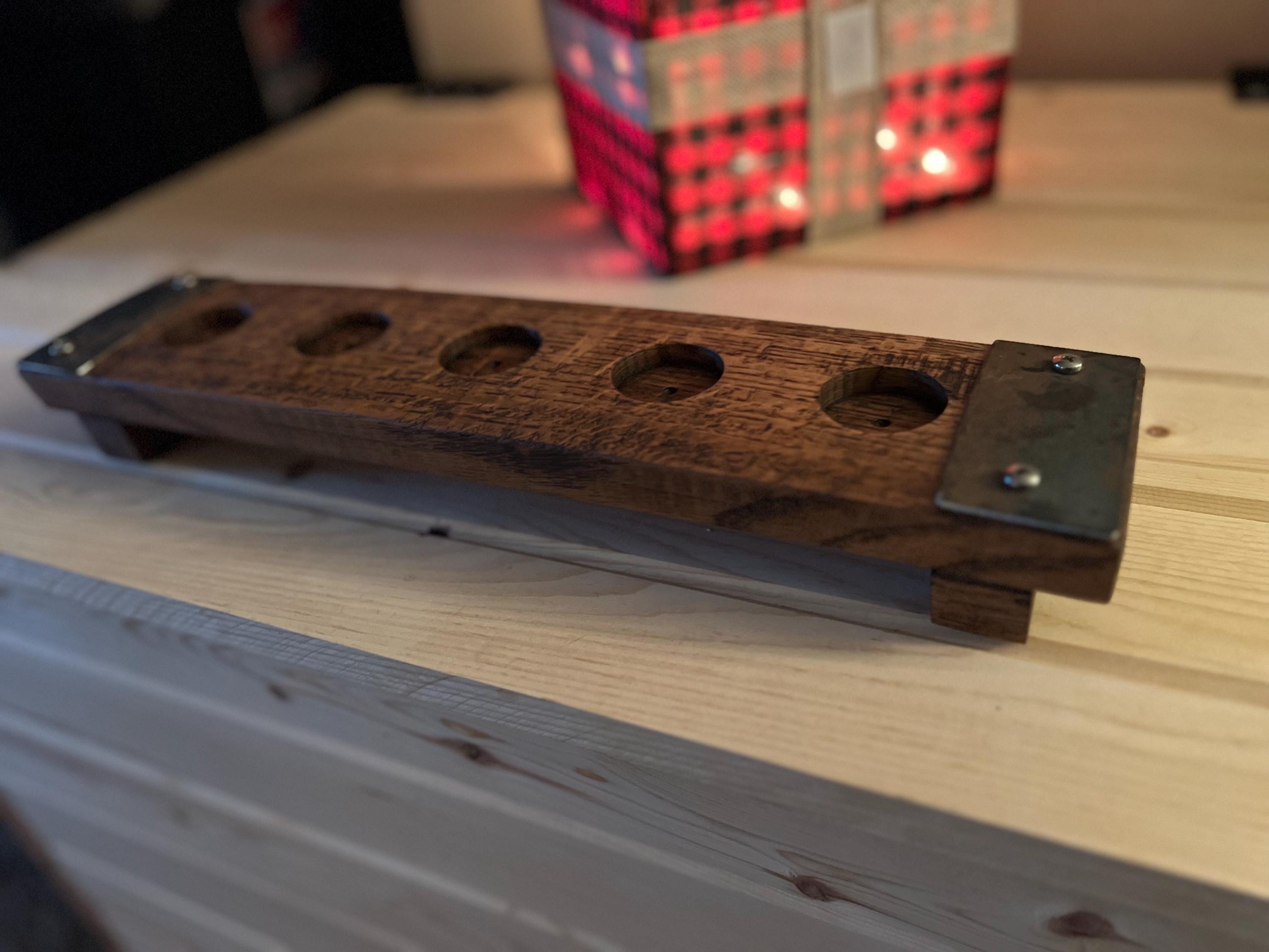 Shot Flight Barrel Stave Flight Holder Rustic Flight Caddy Bourbon ...