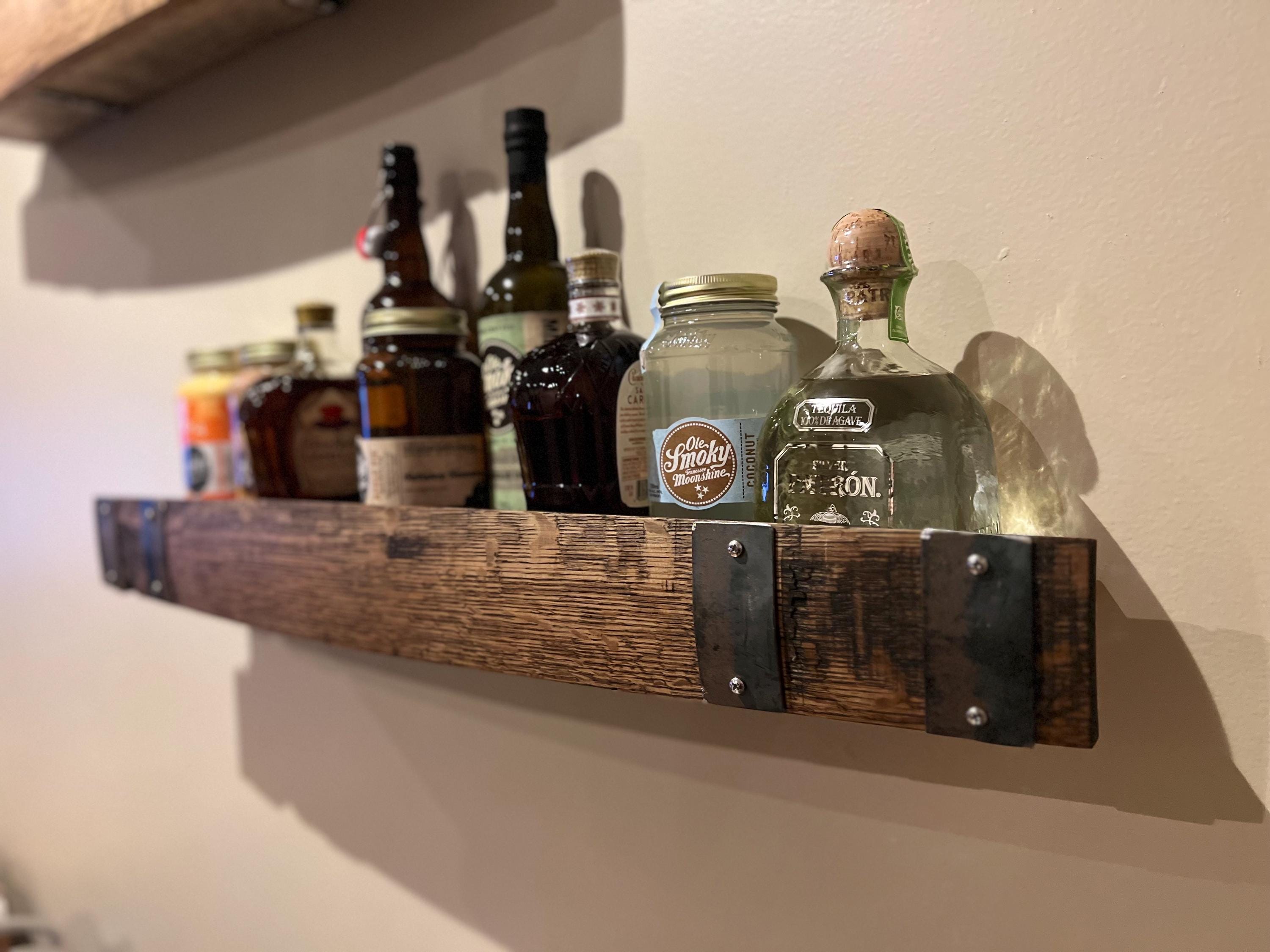 Floating Shelf Rustic Barrel Stave Shelf Primitive Shelf Reclaimed ...