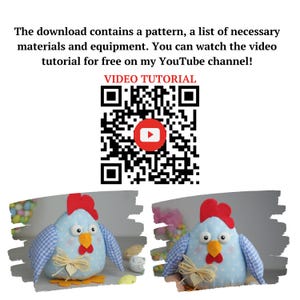 Chicken Sewing Pattern PDF Do It Yourself Easter Craft - Etsy