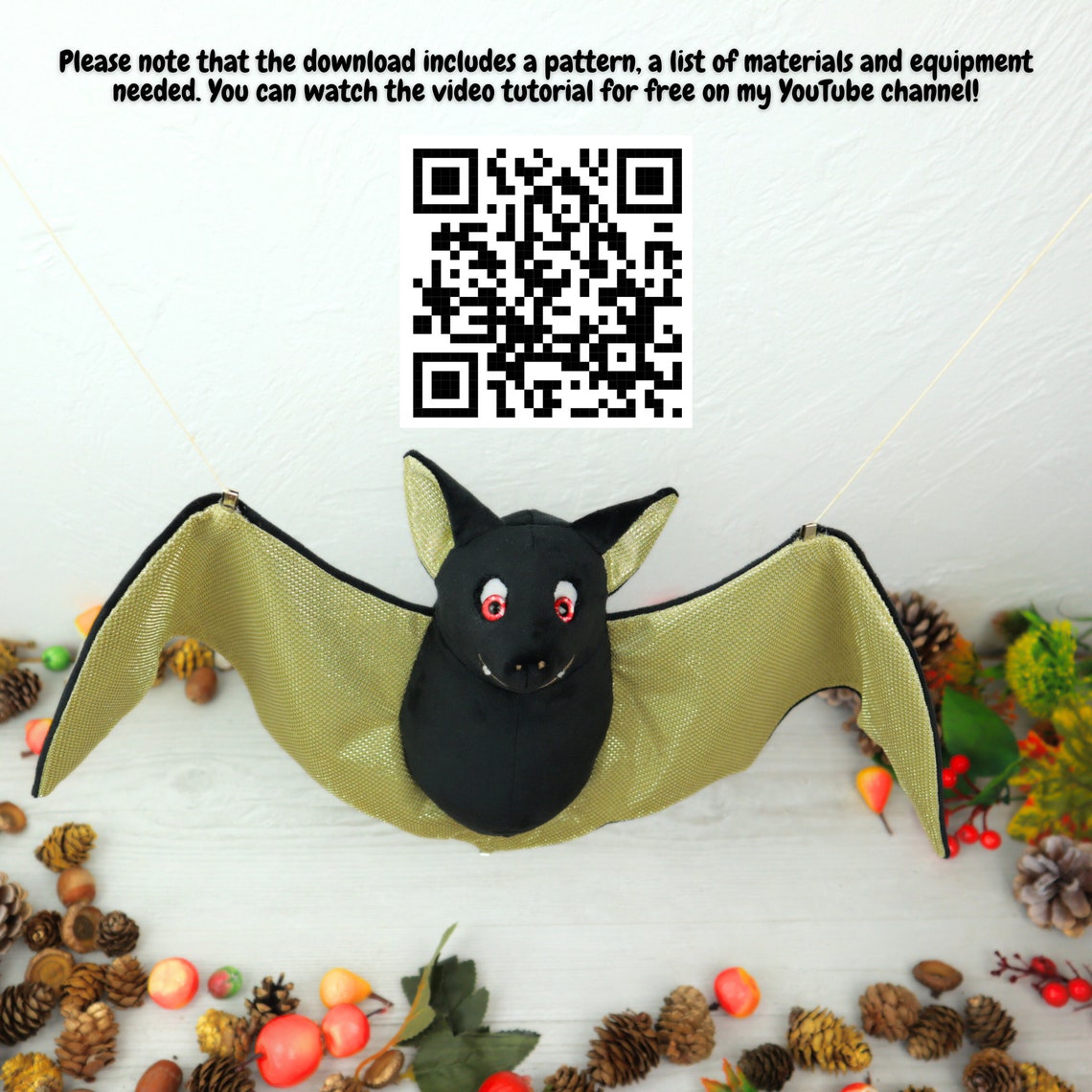 Bat Plush Sewing Pattern PDF Halloween Plush Digital Download Bat Stuffed Animal - Etsy