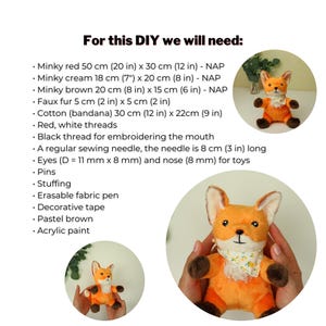 Fox Plush Sewing Pattern Stuffed Animal Pattern Digital Download - Etsy