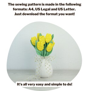 Flower Sewing Pattern Fabric Tulips Easy DIY - Etsy