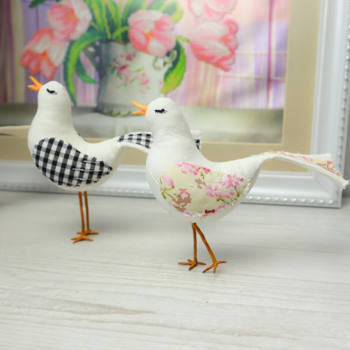 Bird Sewing Pattern Fabric Bird Ornament PDF Stuffed Bird Pattern ...