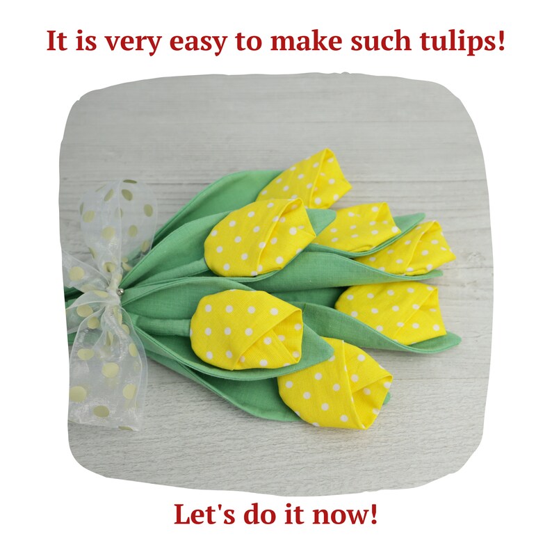 Flower Sewing Pattern Fabric Tulips Easy DIY - Etsy