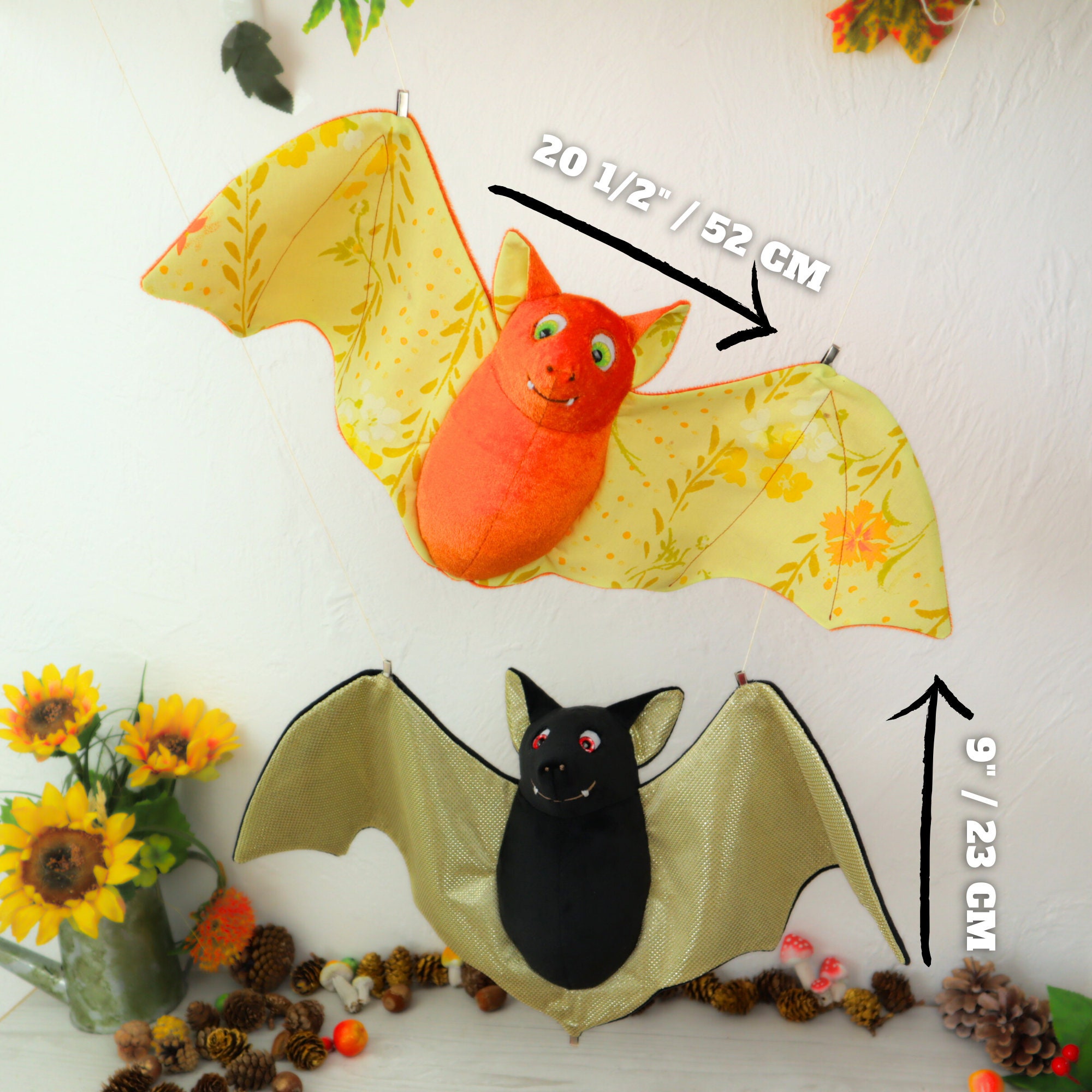 Bat Plush Sewing Pattern PDF Halloween Plush Digital Download Bat Stuffed Animal - Etsy