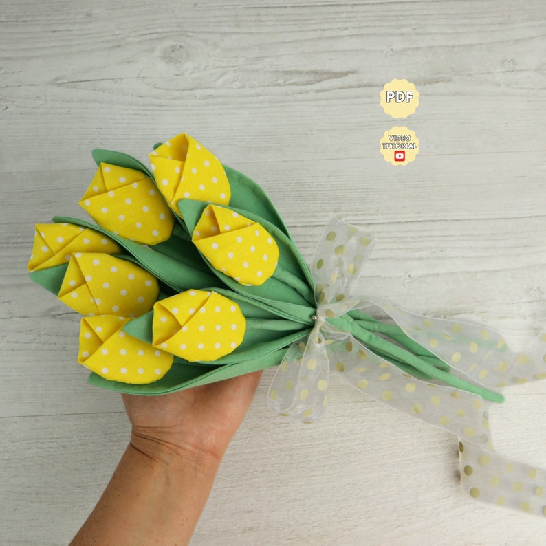 Flower Sewing Pattern Fabric Tulips Easy DIY - Etsy