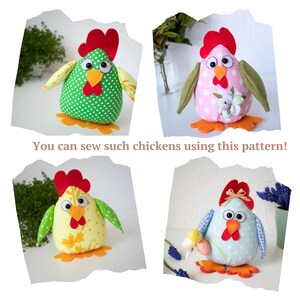Chicken Sewing Pattern PDF Do It Yourself Easter Craft - Etsy