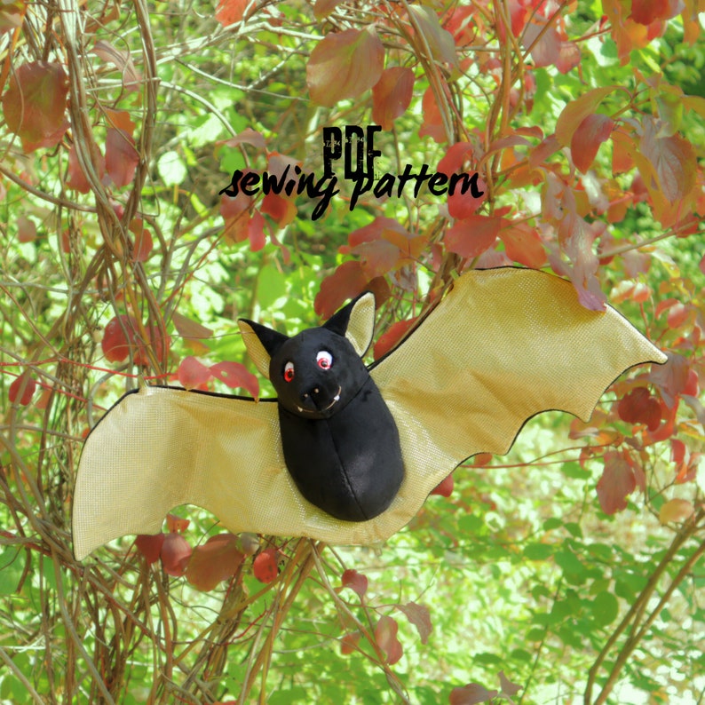 Bat Plush Sewing Pattern PDF Halloween Plush Digital Download Bat ...