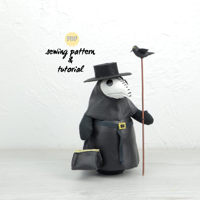 Plague Doctor Rag Doll Sewing Pattern Creepy Doll Do It Yourself - Etsy