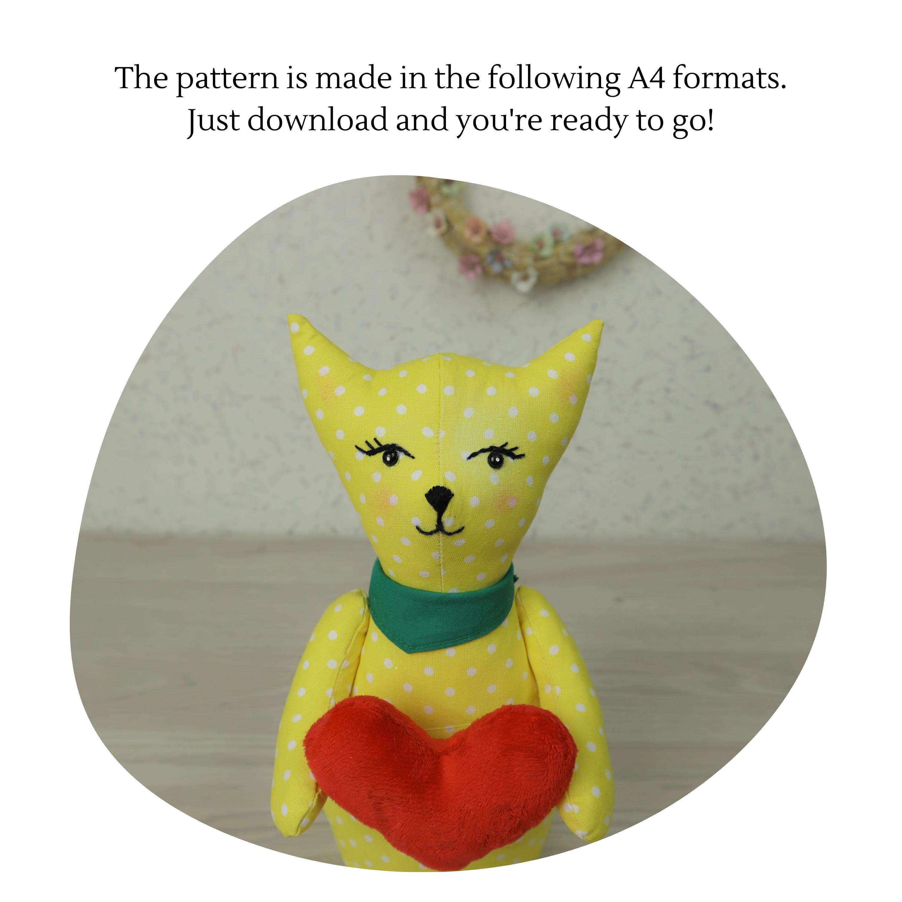 Cat Door Stop Sewing Pattern Fabric Door Stopper Digital Download - Etsy