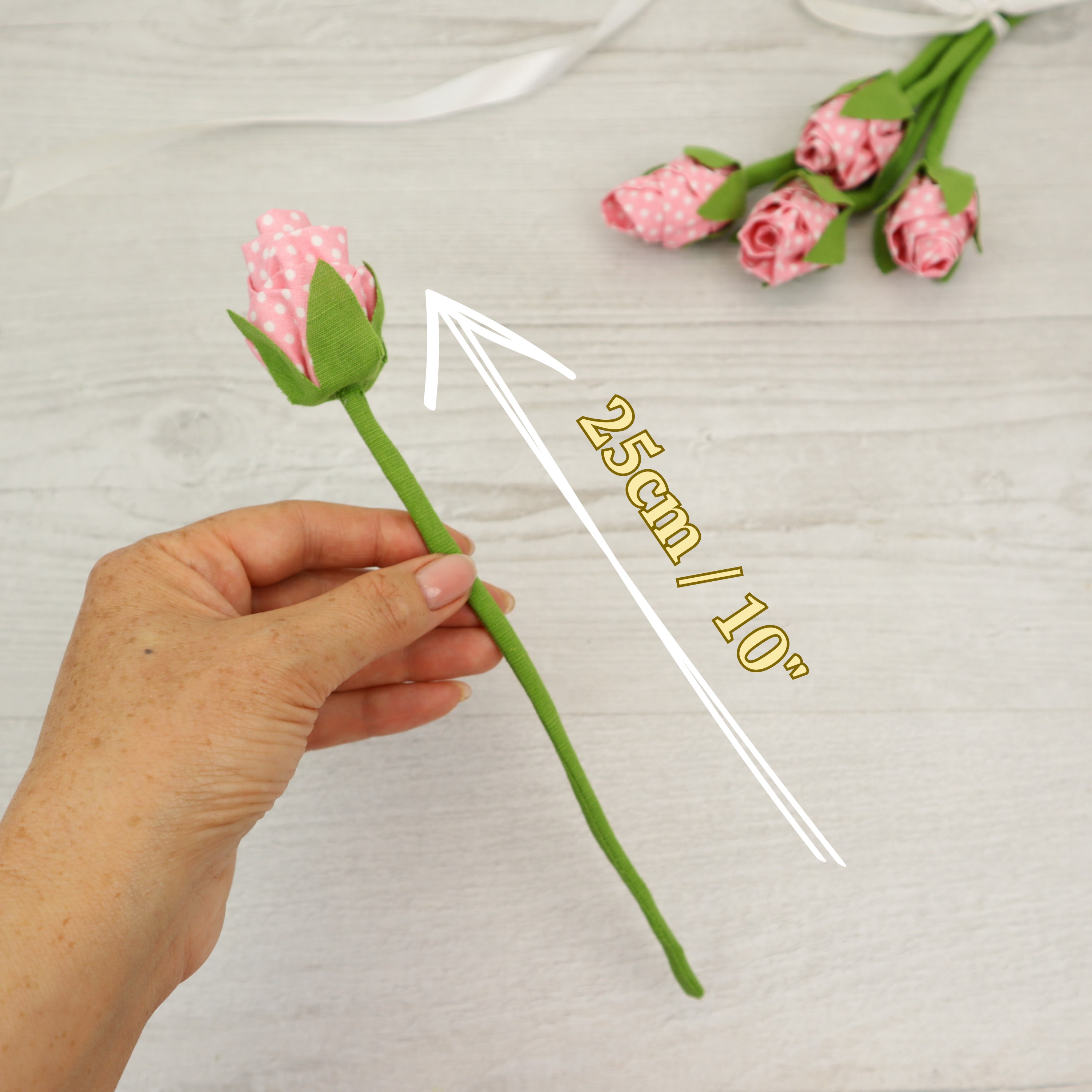 Flower Sewing Pattern Fabric Rose Easy DIY Do It Yourself Artificial ...