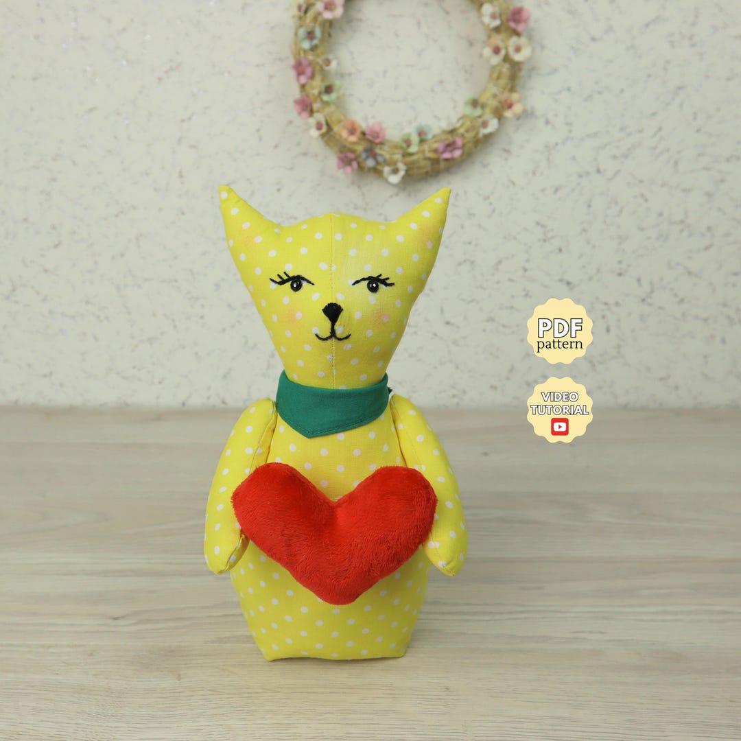 Cat Door Stop Sewing Pattern Fabric Door Stopper Digital Download - Etsy
