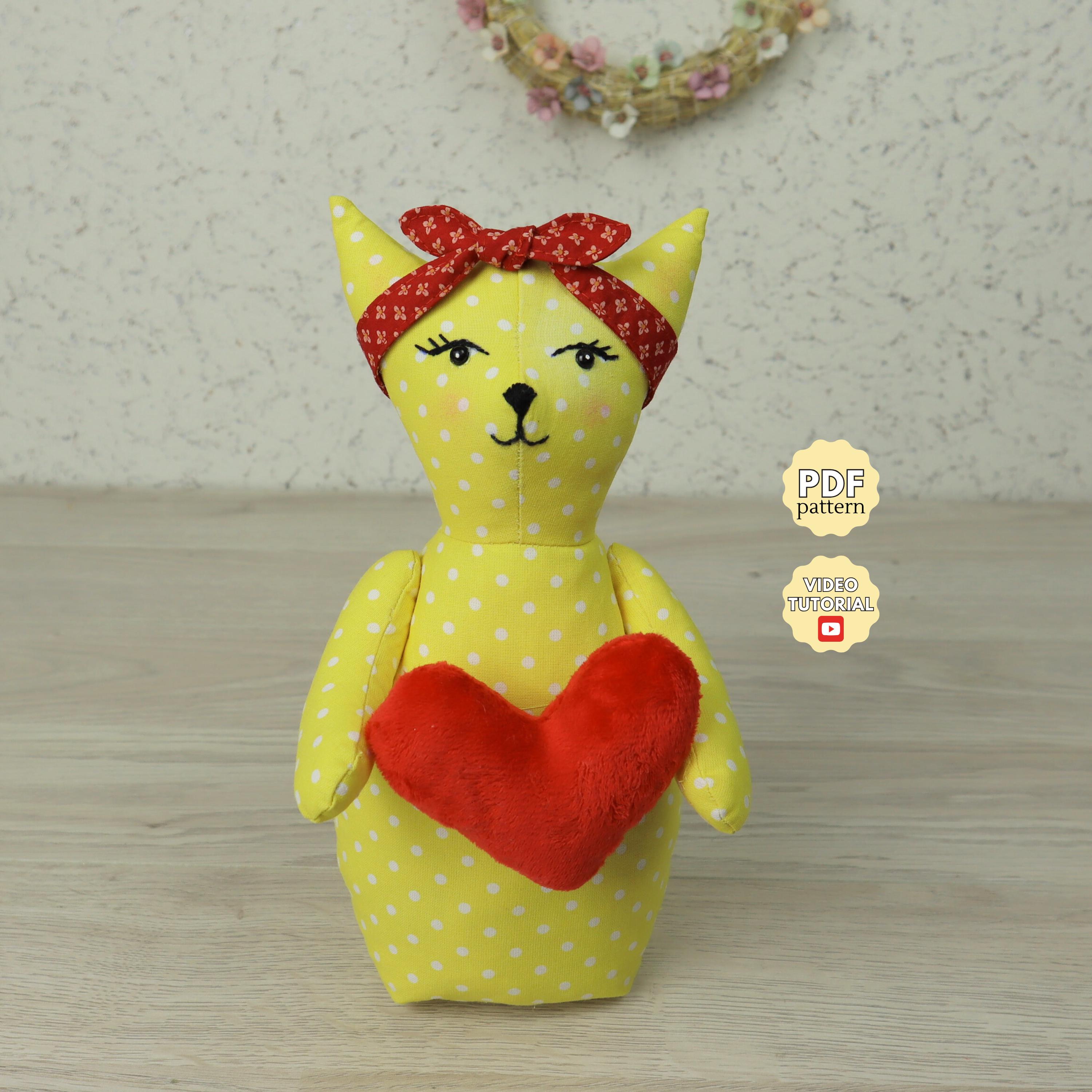 Cat Door Stop Sewing Pattern Fabric Door Stopper Digital Download - Etsy