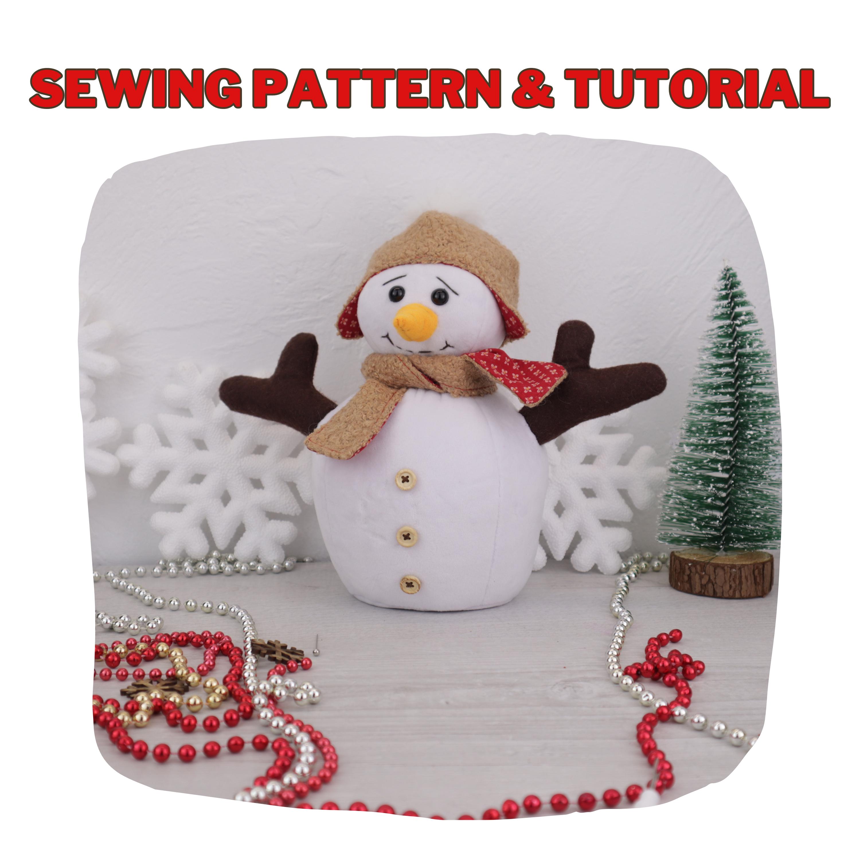 Snowman Sewing Patterns PDF Standing Snowman Plushie Pattern Digital ...