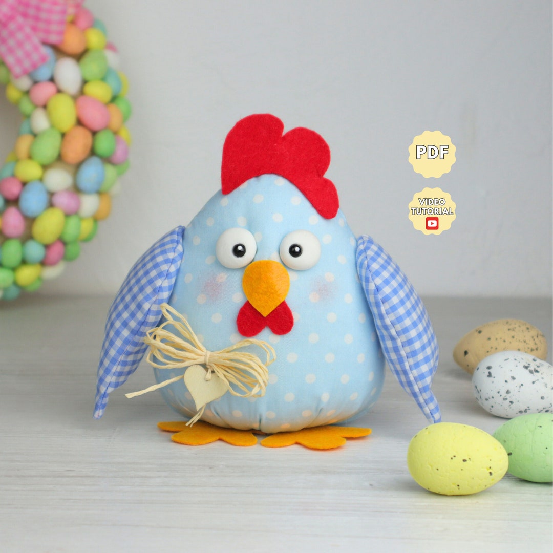 Chicken Sewing Pattern PDF Do It Yourself Easter Craft - Etsy