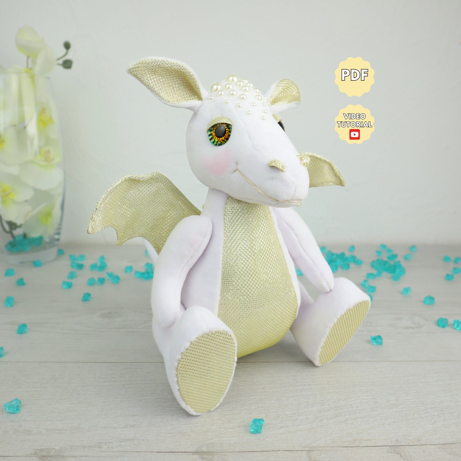 Dragon Plush Sewing Pattern PDF Do It Yourself Dragon Plushie - Etsy