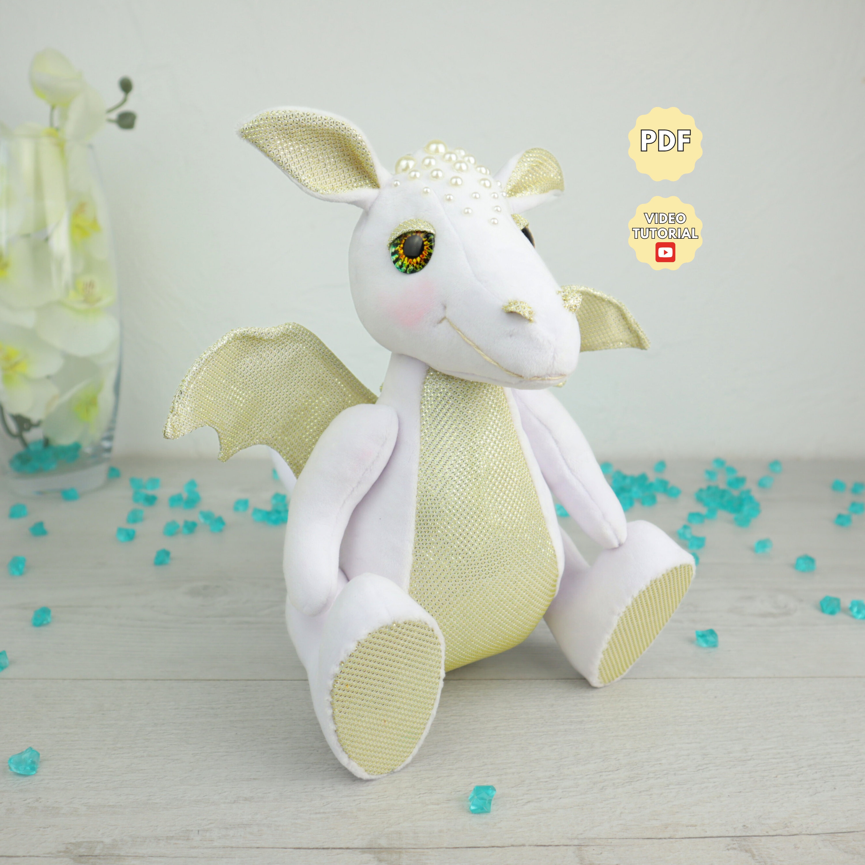 Dragon Plush Sewing Pattern PDF Do It Yourself Dragon Plushie - Etsy