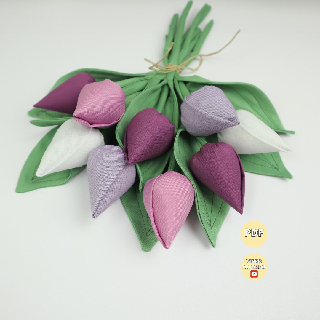 Tulip Sewing Pattern Fabric Flowers Digital Download - Etsy