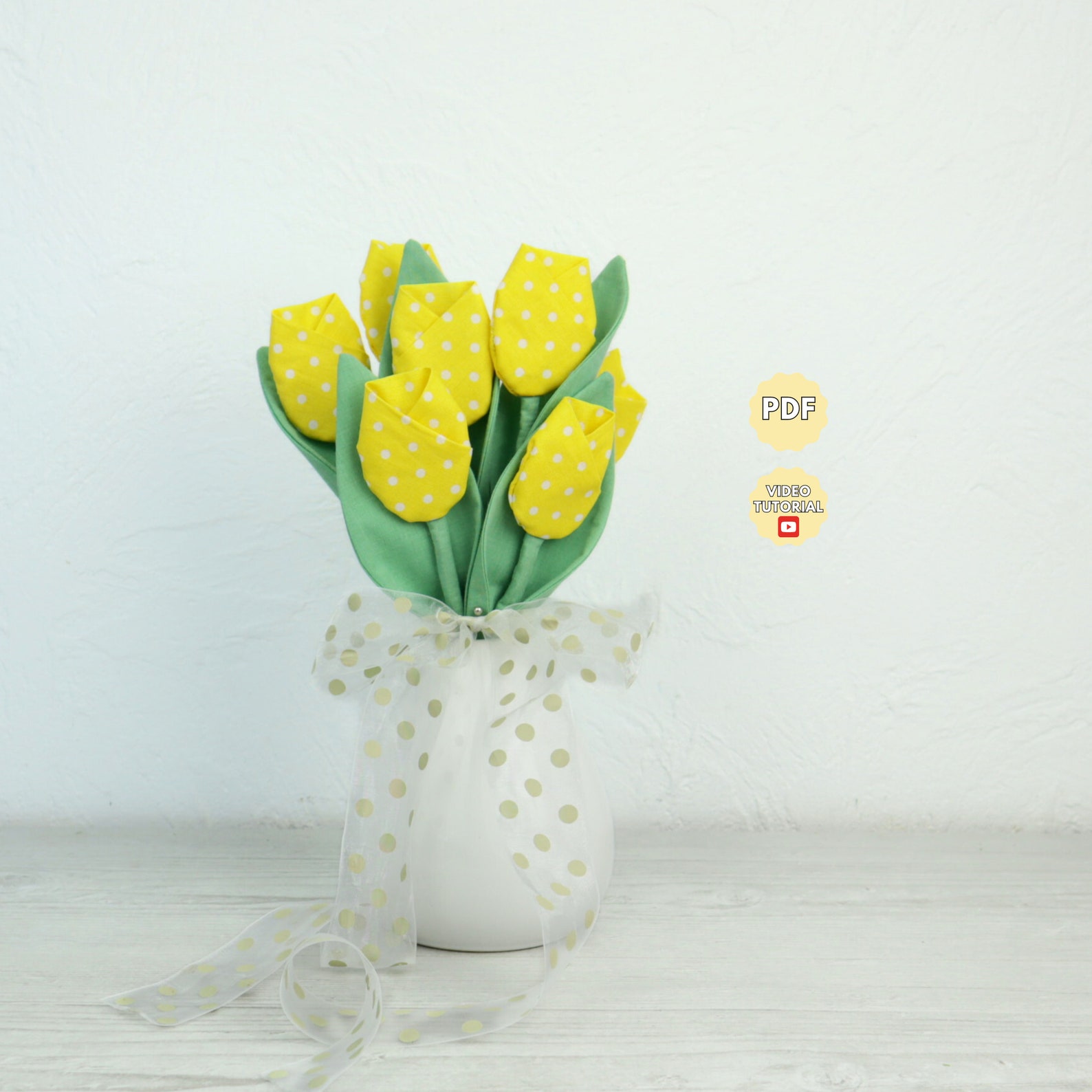 Flower Sewing Pattern Fabric Tulips Easy DIY - Etsy